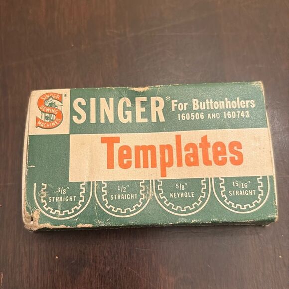Other | Singer Templates For Buttonholers | Poshmark